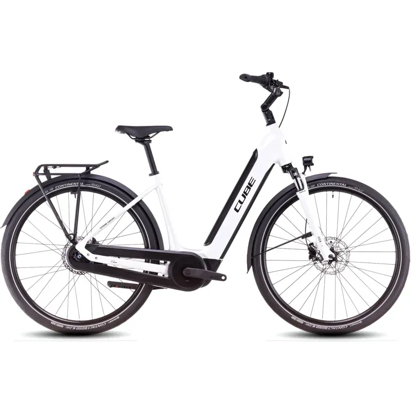 Cube Supreme Hybrid Comfort One 500 EE Electric Bike in Metallic White ...